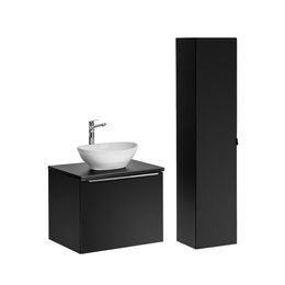 BADM&Ouml;BEL 60cm &Eacute;ros 2er-Set Schwarz
