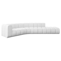 ECKSOFA modulares Sofa Tilmo-L1 - 399x194x70 cm Wei&szlig;