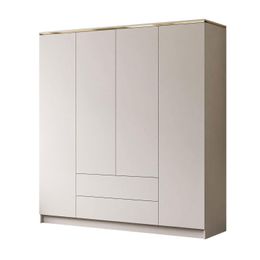 KLEIDERSCHRANK AURORA 4D2SZ in KASCHMIR mit Schubladen