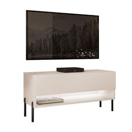 LOWBOARD RTV Schrank CALANTE 90 cm auf geraden schwarzen Beinen