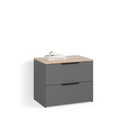 KOMMODE Piave Anthrazit 60 x 50 cm mit 2 Schubladen