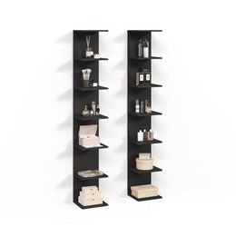 WANDREGAL Vesuvio Schwarz 30 x 190 cm 2er Set