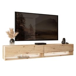 H&Auml;NGESCHRANK TV-M&ouml;bel CALANTE LOFT 180 cm mit LED-Beleuchtung