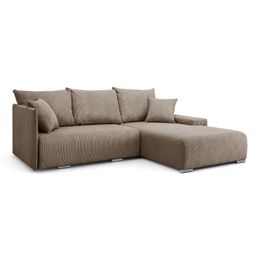ECKSOFA LAVIO L mit Schlaffunktion und Bettzeugkasten Rechte