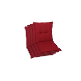 Sesselauflagenset 4-Teilig Kirschrot