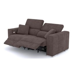 SOFA QUARTZ 3-Sitzer mit 2 Relaxfunktionen, dunkelbraun