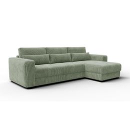 ECKSOFA OLI 4-Sitzer rechts, salbeigr&uuml;n