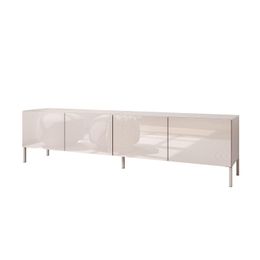 TV-SCHRANK COLGANTE 200 Kaschmir Hochglanz, mit LED, Gerade kaschmir F&uuml;&szlig;en