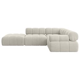 ECKSOFA modulares Sofa Felto-L1 - 285x190x70 cm Creme Cord