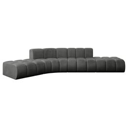 ECKSOFA modulares Sofa Solven-L1 - 380x174x70 cm Dunkelgrau