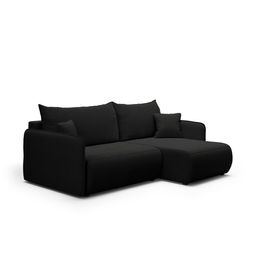 ECKSOFA Claudio 3 Sitzpl&auml;tze Schwarz