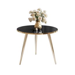 COUCHTISCH SOLEIL GOLD Schwarz Hochglanz, 50cm
