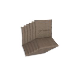 Sesselauflagenset 6-Teilig Taupe