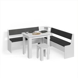 ECKBANKGRUPPE Tiberio Wei&szlig; 180 x 180 cm mit Tisch