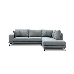 ECKSOFA MEDIOLANE 5-Sitzer, silberfarben