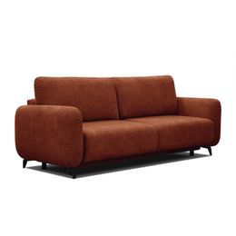 SOFA DRAKE 3-Sitzer mit Schlaffunktion, dunkelorange