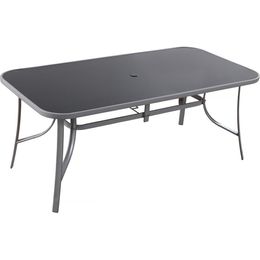 GARTENTISCH cordoba Schwarzes Glas