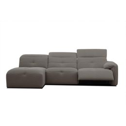 ECKSOFA TRENTO 4-Sitzer mit 1 Relaxfunktion, braun