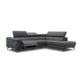 ECKSOFA FIERO 5-Sitzer mit 1 Relaxfunktion, dunkelgrau