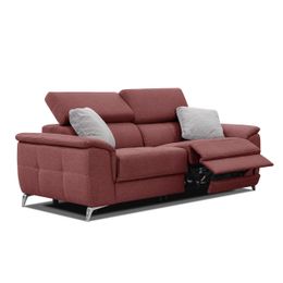 SOFA PLAUEN 3-Sitzer mit 2 Relaxfunktionen, bordeaux