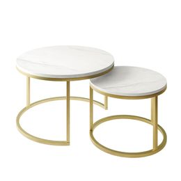 COUCHTISCH CIRI 2-in-1 LEVANTO matt gold