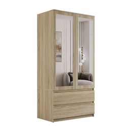 SCHRANK HANA SS-90 mit Spiegel Sonoma Eiche