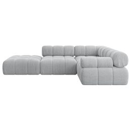 ECKSOFA modulares Sofa Felto-L1 - 285x190x70 cm Grau Cord