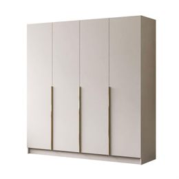 KLEIDERSCHRANK AUREL 4D in KASCHMIR mit goldenen Griffen