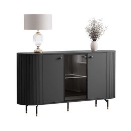 SIDEBOARD ELODIE 3T mit LED-Beleuchtung Schwarz