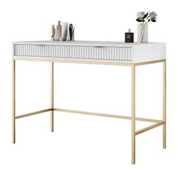 KONSOLENTISCH CORTADO GOLD T104 WEISS