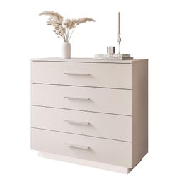 KOMMODE LINA KASCHMIR 95 cm mit LED-Beleuchtung Griffe Silberchrom
