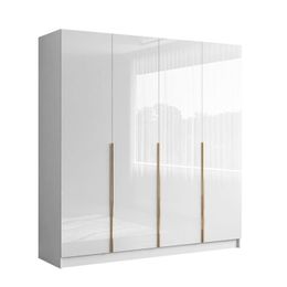 KLEIDERSCHRANK AUREL 4D mit goldenen Griffen