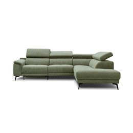 ECKSOFA FIERO 5-Sitzer mit 1 Relaxfunktion, olivgr&uuml;n