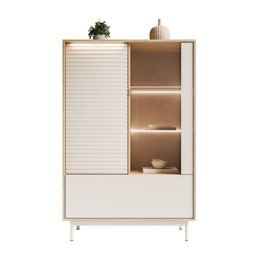 VITRINE FLORENCE 2D1W mit LED-Beleuchtung