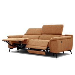 RELAXSOFA FIERO 3-Sitzer mit 2 Relaxfunktionen, orange