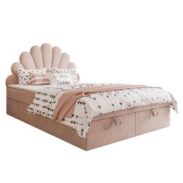 KONTINENTALBETT ASHLEY II mit Federkernmatratze 120x200 cm, Stoff: Magic Velvet 2253, Topper: ja