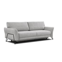 SOFA LOREM 3-Sitzer mit Schlaffunktion, hellgrau