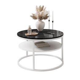 COUCHTISCH CIRI SLIM mit Regal Hochglanz