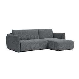 ECKSOFA TAUER 3-Sitzer links, dunkelgrau