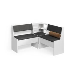 ECKBANKGRUPPE Tiberio Wei&szlig; 120 x 120 cm Ohne Tisch