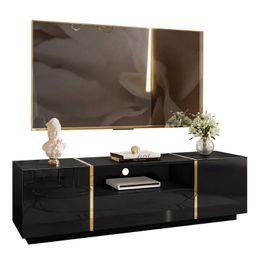 TV-ELEMENT ONYX HOCHGLANZ 158 CM PUSH OPEN
