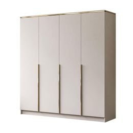 KLEIDERSCHRRANK AURORA 4D KASCHMIR mit goldenen Griffen