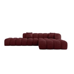 ECKSOFA Ottomane Rechts OLEA-L2 - 289x176x71 cm Bordeaux