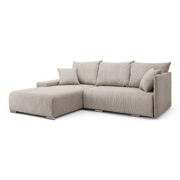 ECKSOFA LAVIO L mit Schlaffunktion und Bettzeugkasten Linke