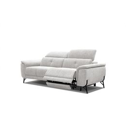 SOFA AVENA 3-Sitzer mit 1 Relaxfunktion, hellgrau