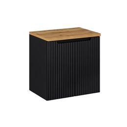 WASCHTISCHUNTERSCHRANK 60cm Riva Schwarz und Holz