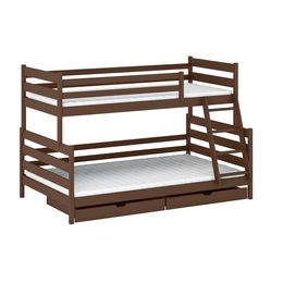 BETT 120/200 L&eacute;o Dunkelbraun