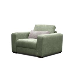SESSEL OLI in Cordstoff salbeigr&uuml;n