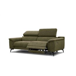 RELAXSOFA FIERO 3-Sitzer mit 1 Relaxfunktion, olivgr&uuml;n