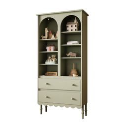 BABYREGAL BABUSHKA &ndash; Hohes Kinderregal, Olivgr&uuml;n